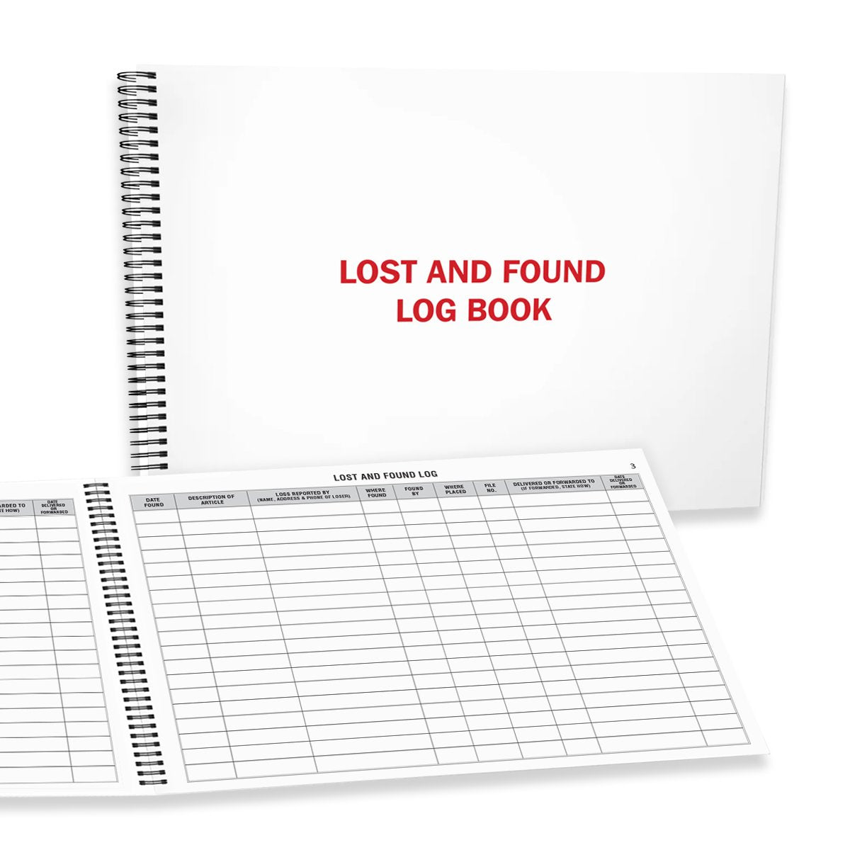 Lost & Found Log Book – Log Books Unlimited