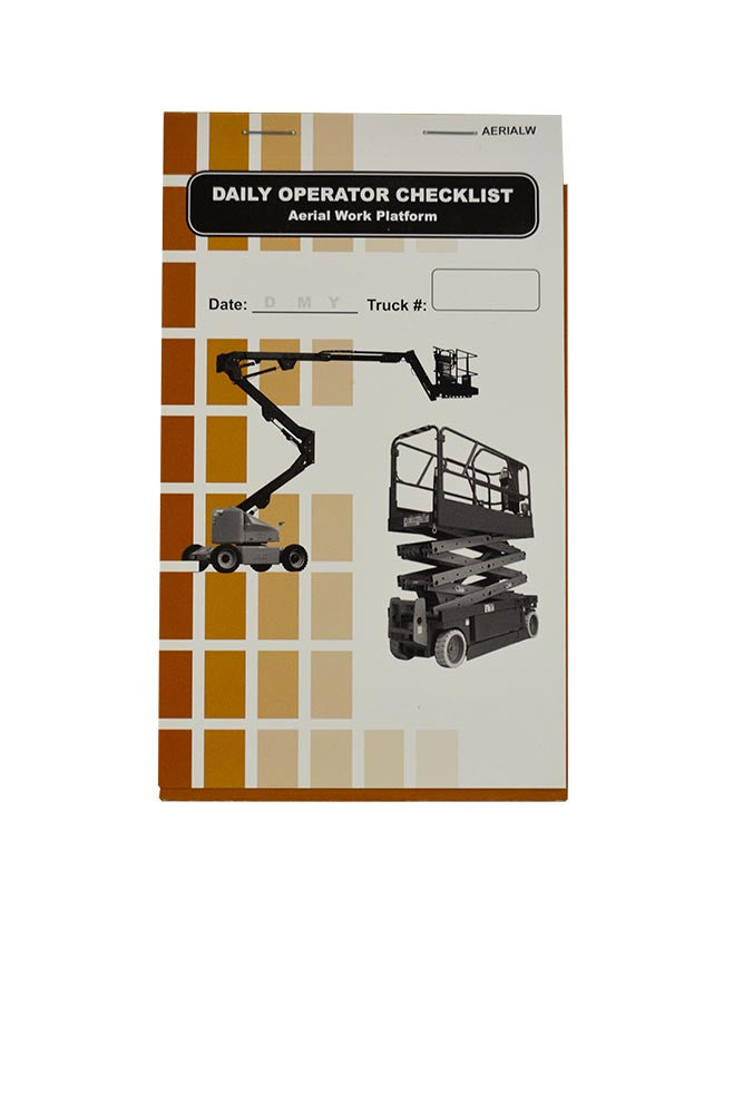 Mobile Elevated Work Platform Checklist + Plastic Caddy # SCADD(A ...