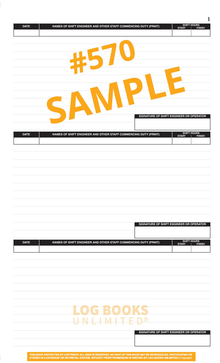 Engineers Log Book | Boiler Maintenance Log Book – Log Books Unlimited