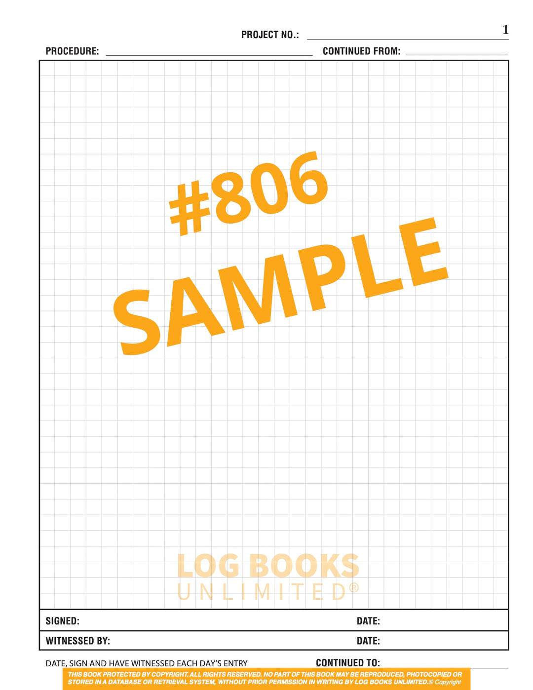 Laboratory Log Book #806 – Log Books Unlimited