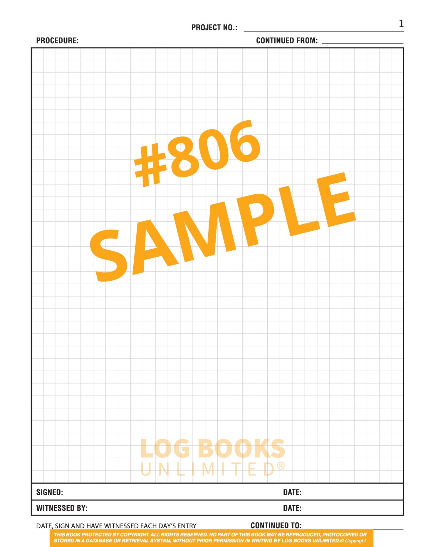 Laboratory Log Book #806 – Log Books Unlimited
